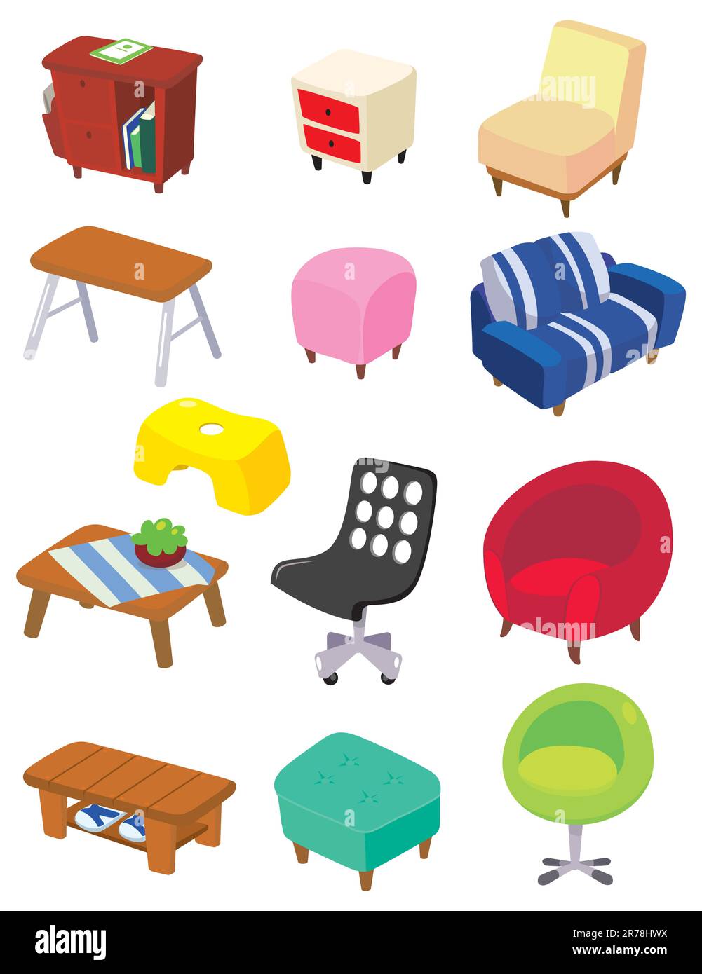 Dresser icon cartoon style Cut Out Stock Images & Pictures - Alamy