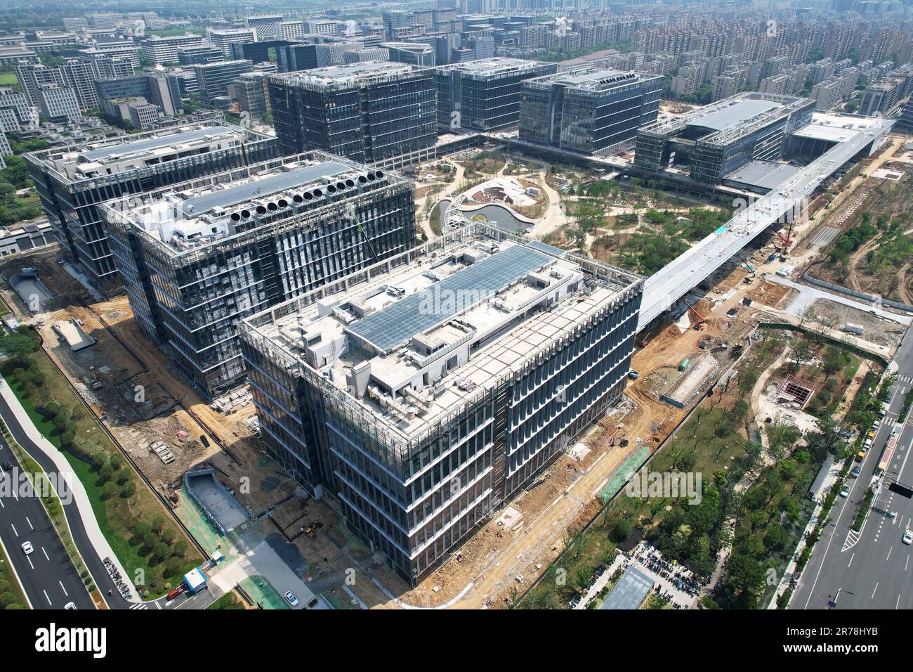 HANGZHOU, CHINA - JUNE 14, 2023 - An aerial photo shows Alibaba's ...
