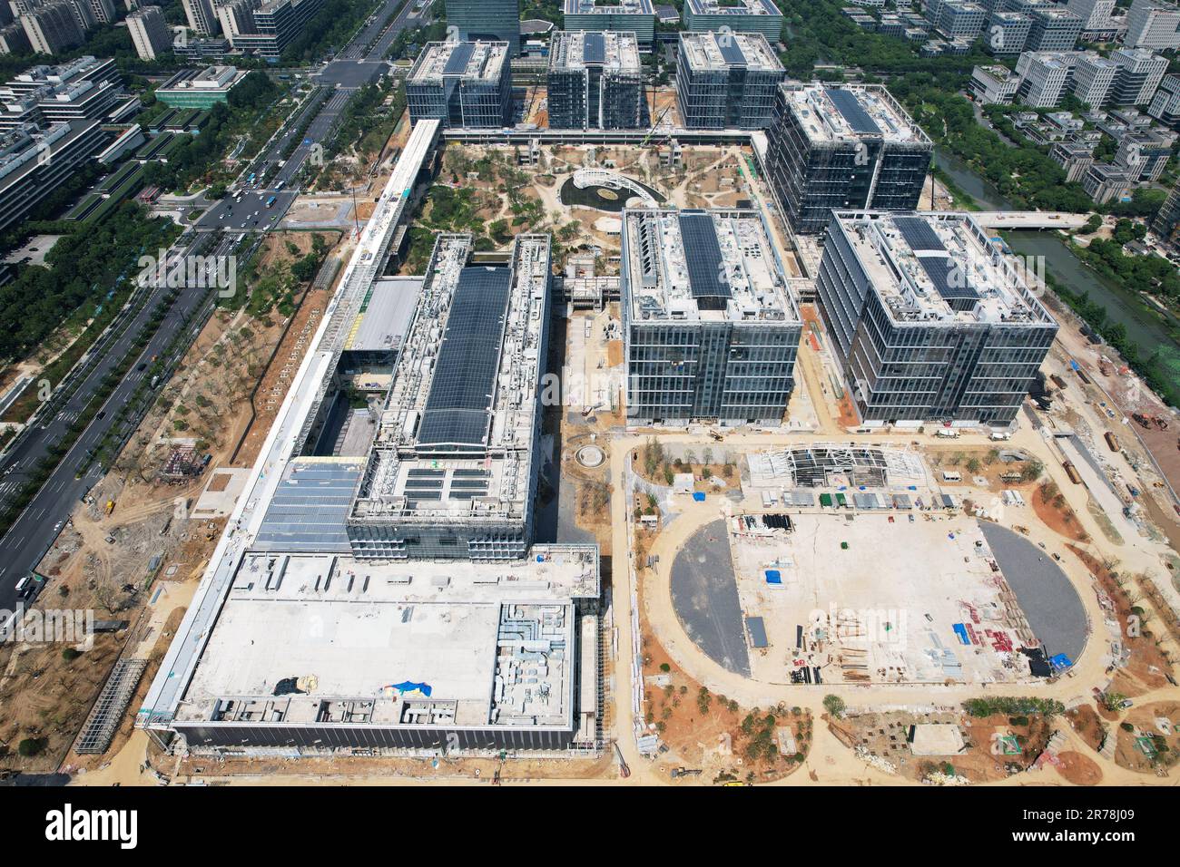 HANGZHOU, CHINA - JUNE 14, 2023 - An aerial photo shows Alibaba's ...