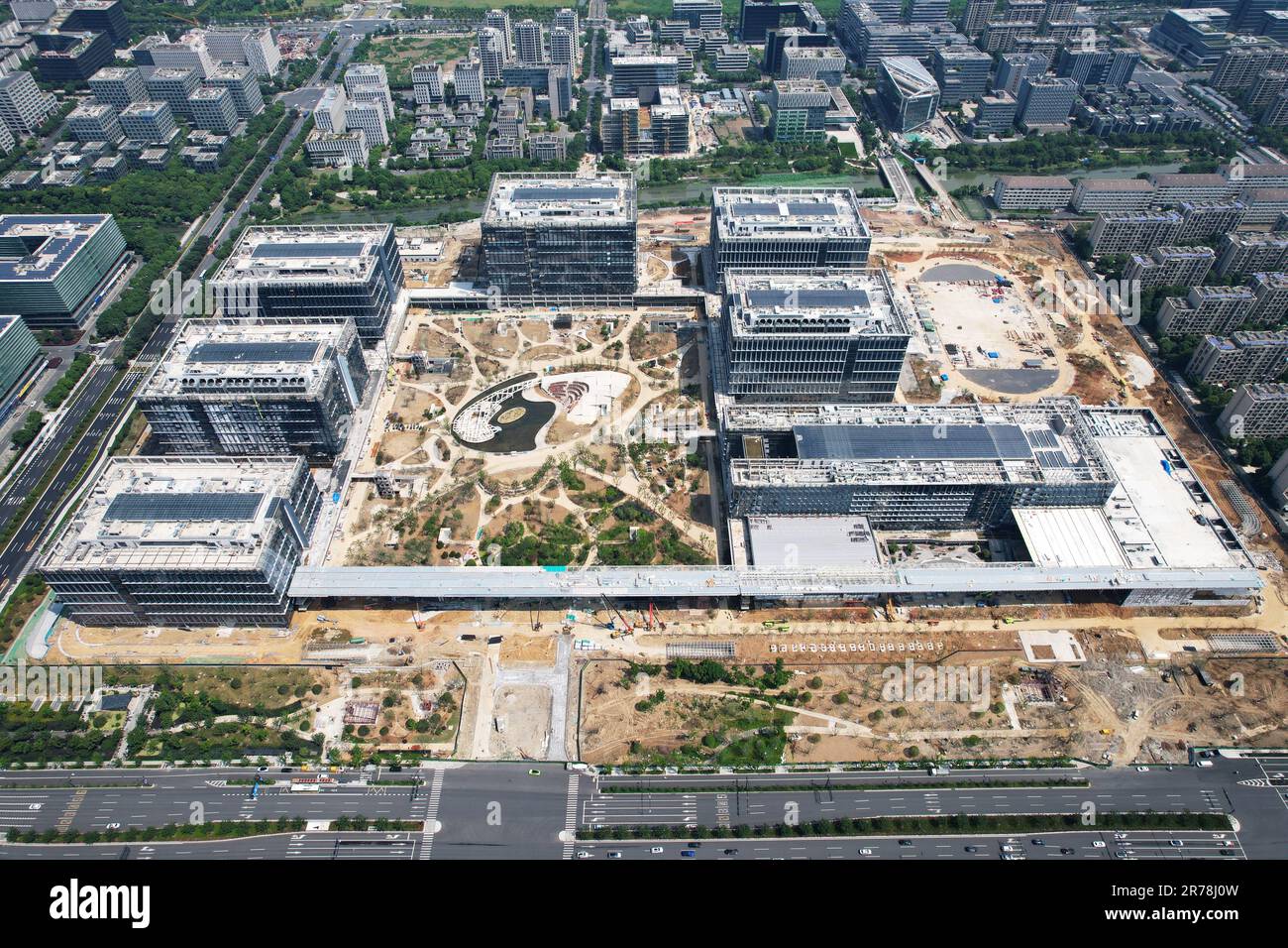 HANGZHOU, CHINA - JUNE 14, 2023 - An aerial photo shows Alibaba's ...