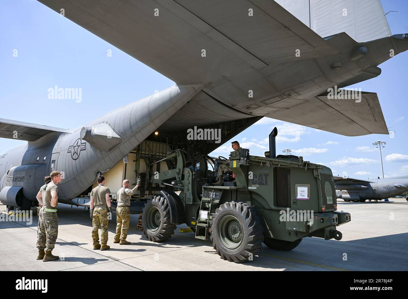U.S. Airmen, loadmasters with the 165th Airlift Wing, Georgia National ...