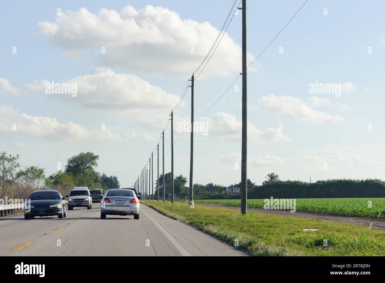 Cars on road in Florida Stock Photo - Alamy