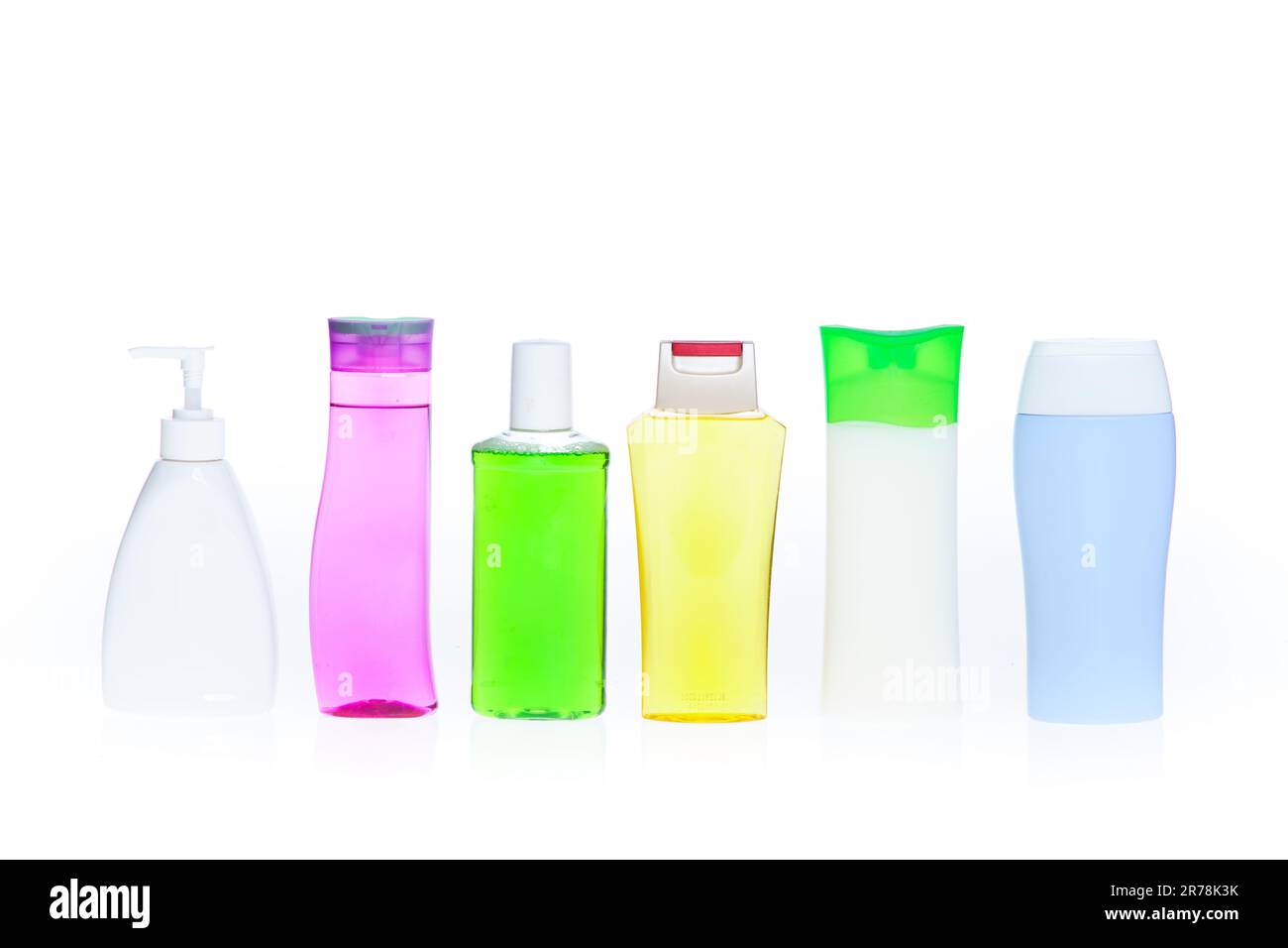 collection of various cosmetics on white background Stock Photo - Alamy