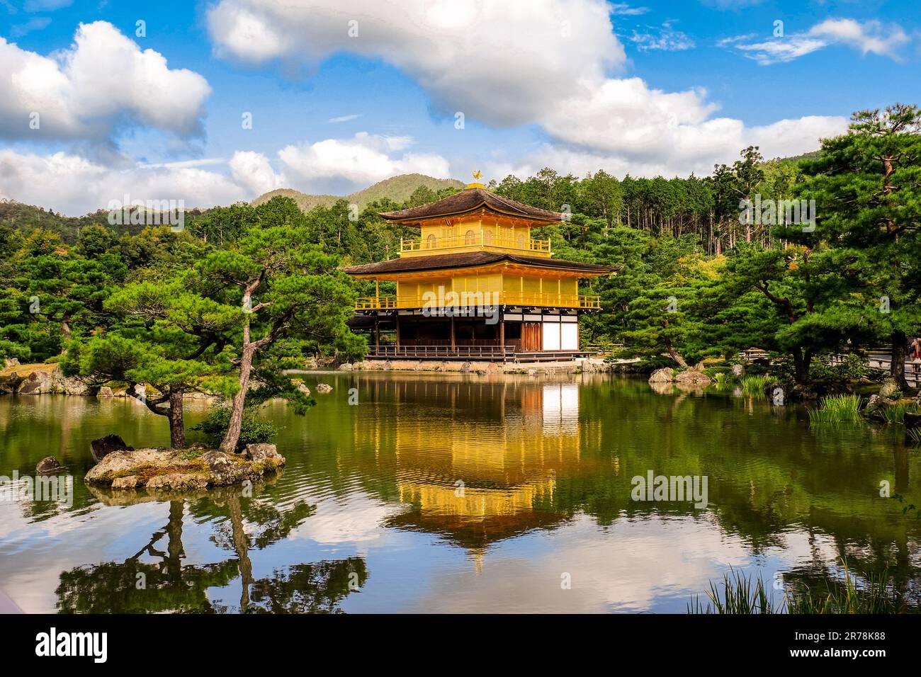 Kinkakuji (Golden Pavilion) is a Zen temple in Kyoto. The top two ...