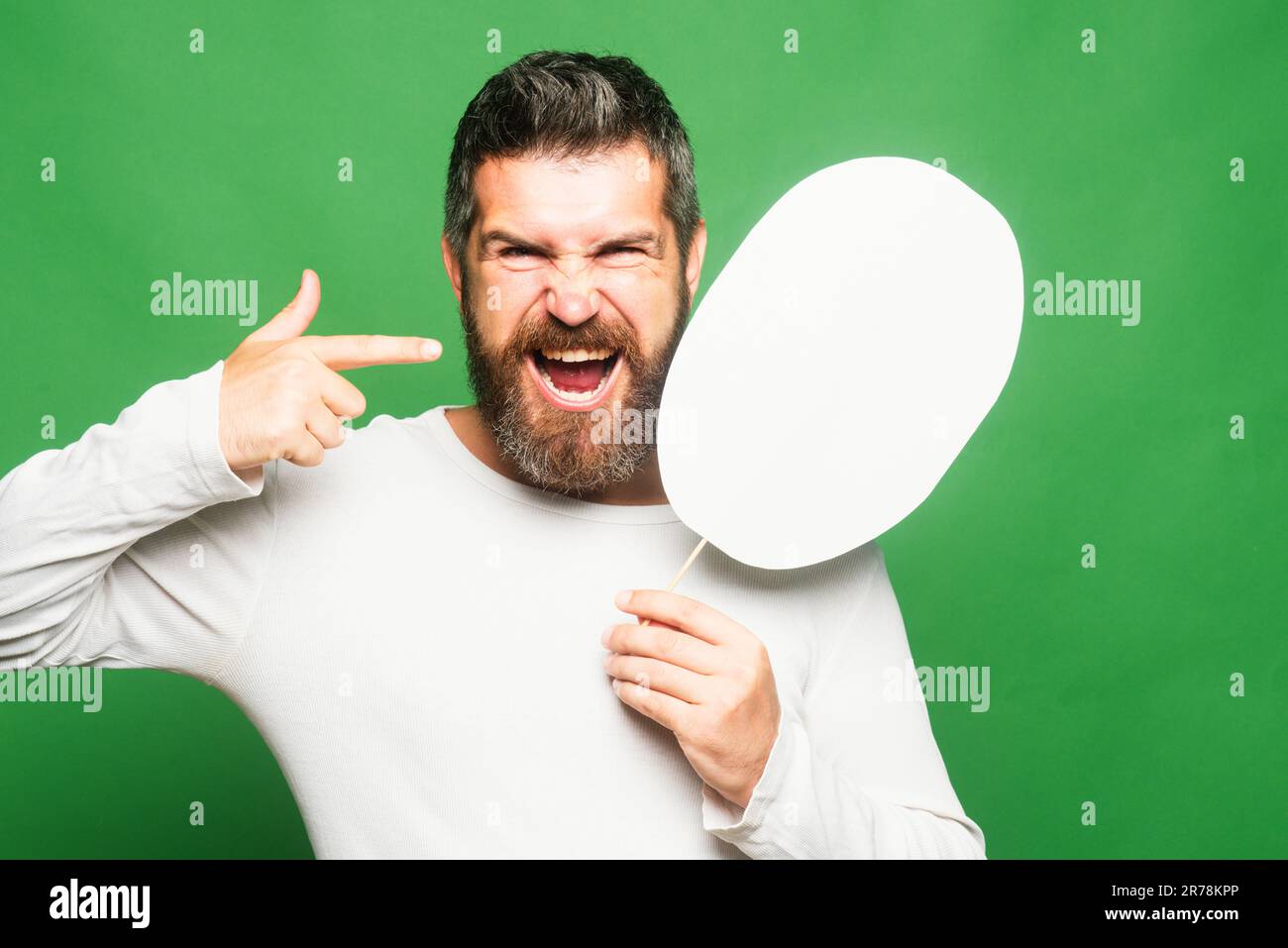 Emotions. Excited smiling man. Happy face expression Stock Photo - Alamy