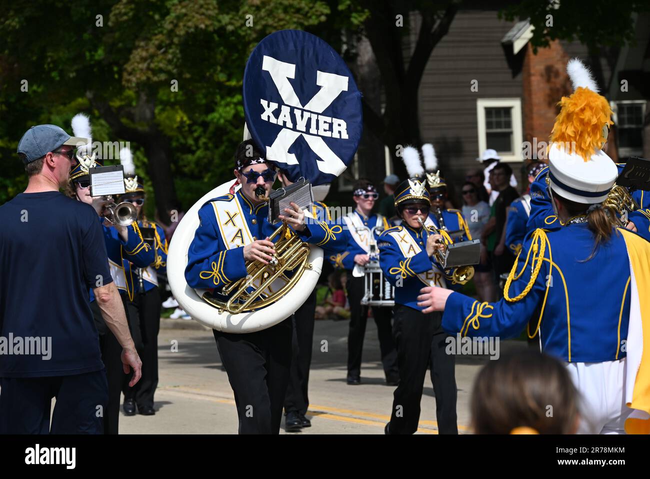 Spectators and participants of the memorial day parade in Appleton ...