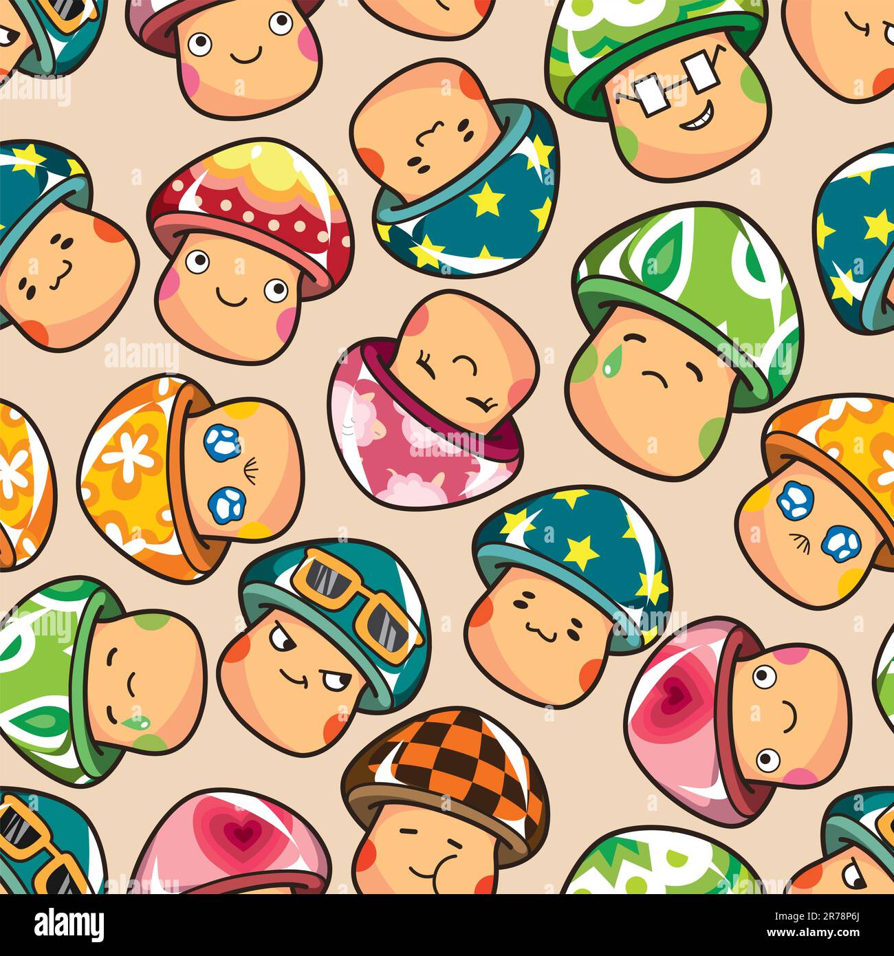 Doodle fairy seamless pattern Stock Vector Images - Alamy