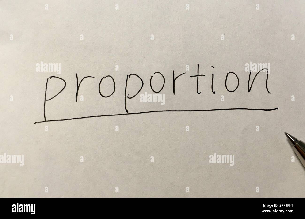 Proportion concept word on paper background Stock Photo - Alamy
