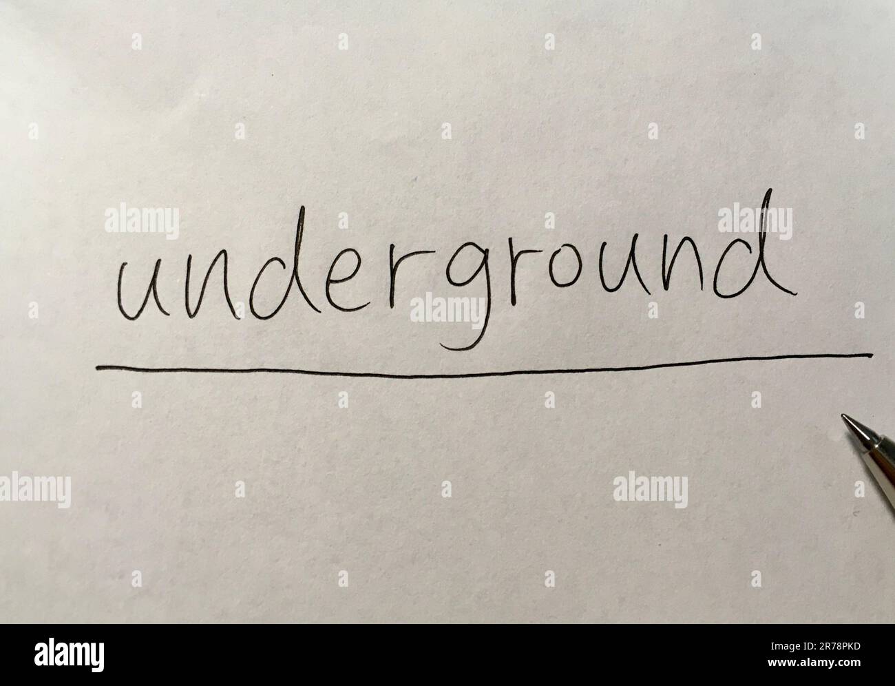 Underground text hi-res stock photography and images - Alamy