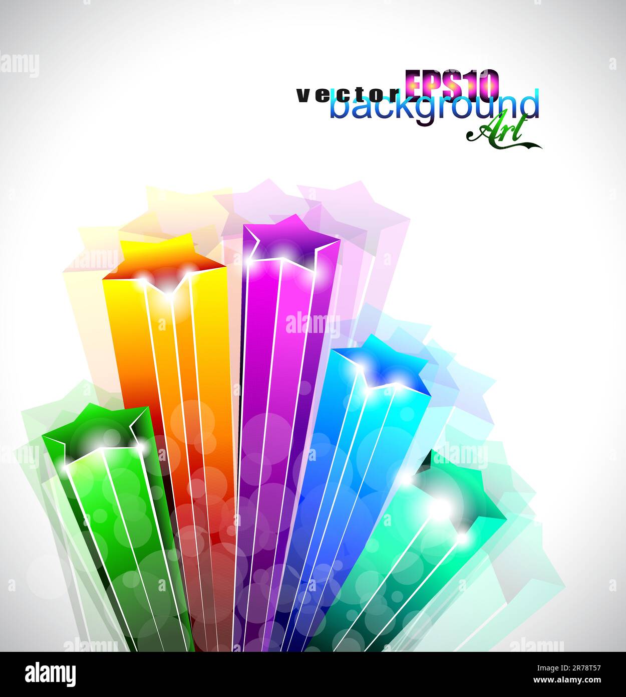 Amazing Rainbow Stars Background for Business Stylish Flyers Stock ...