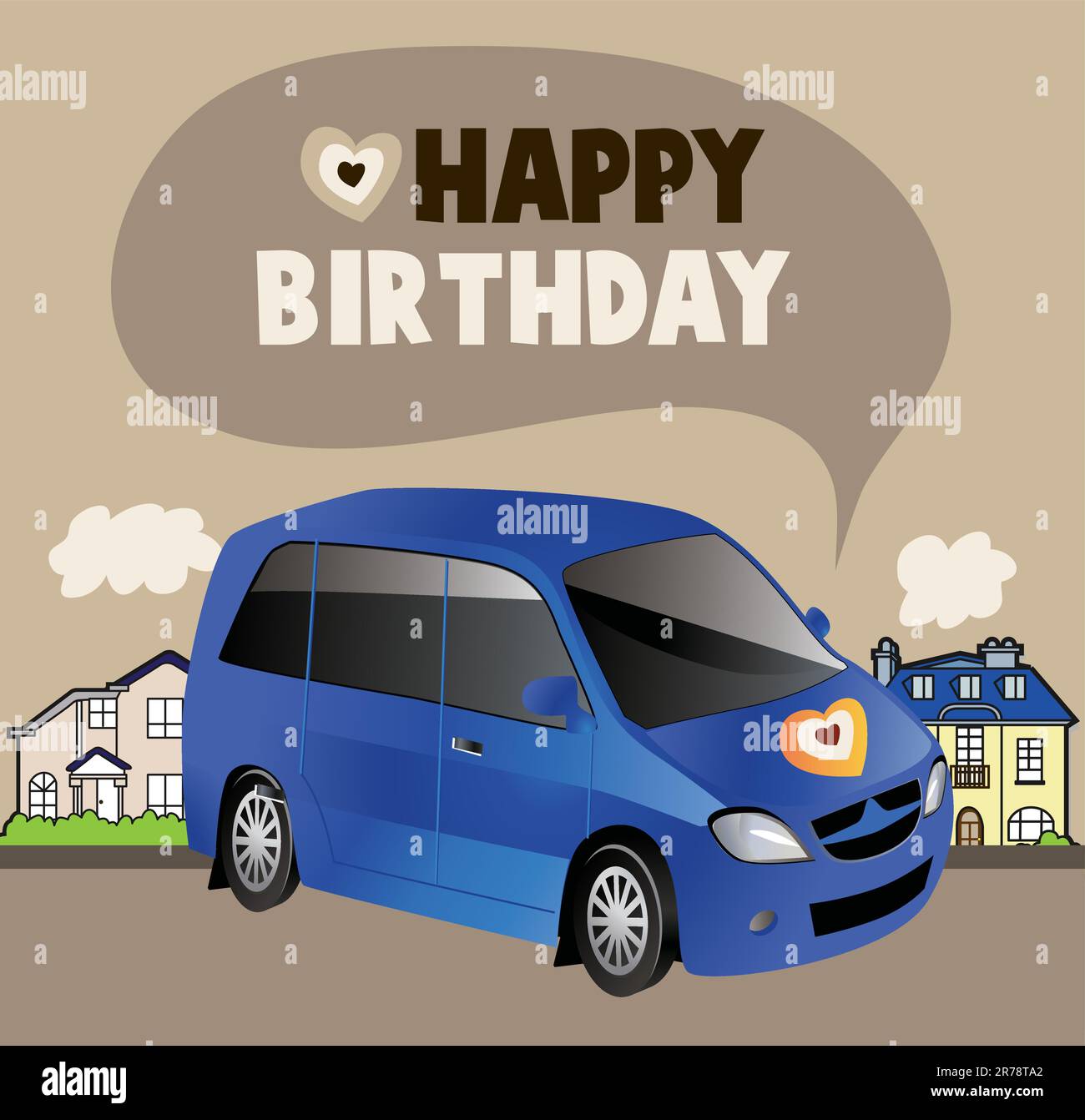 car birthday card Stock Vector Image & Art - Alamy