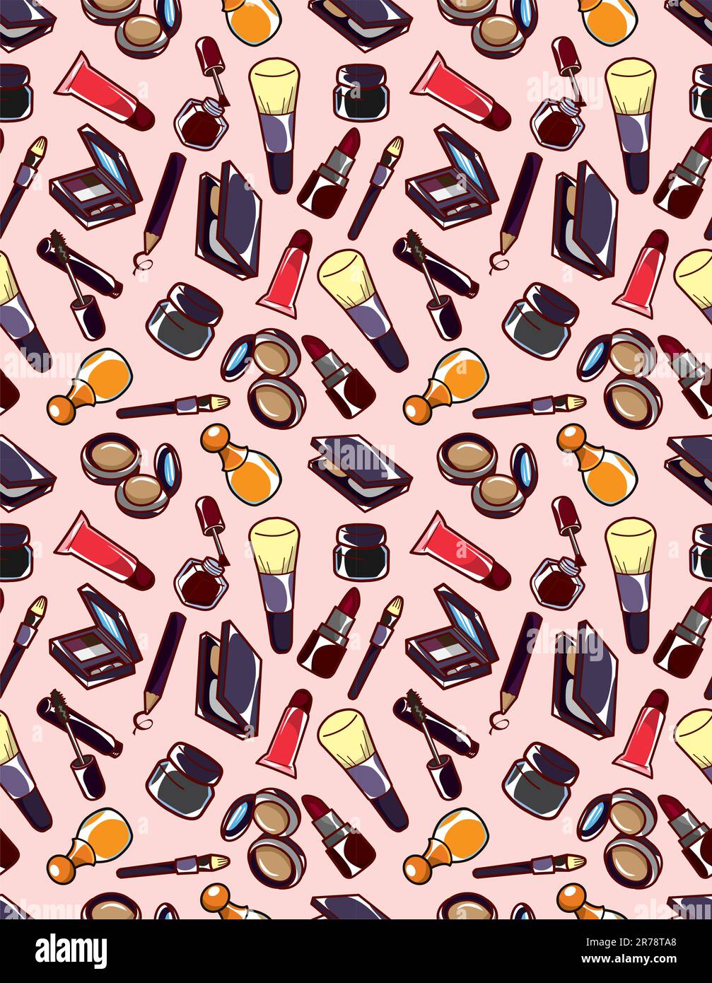 seamless makeup pattern Stock Vector Image & Art - Alamy
