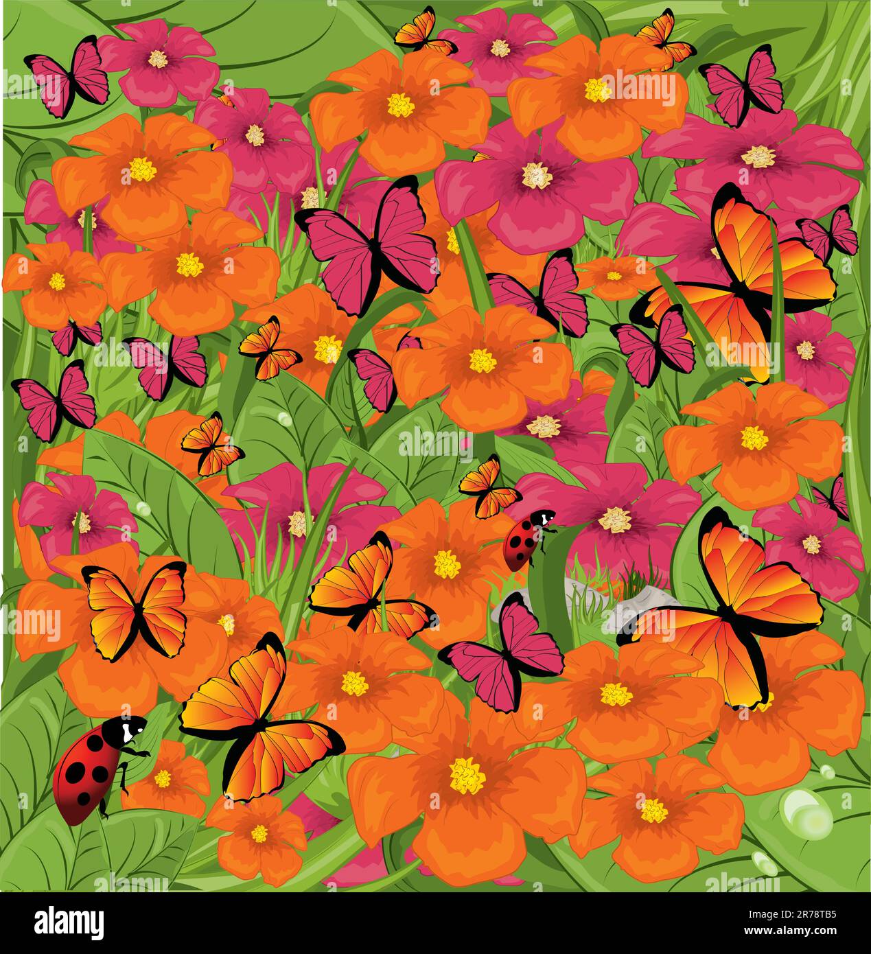 Flower land Stock Vector Images - Alamy