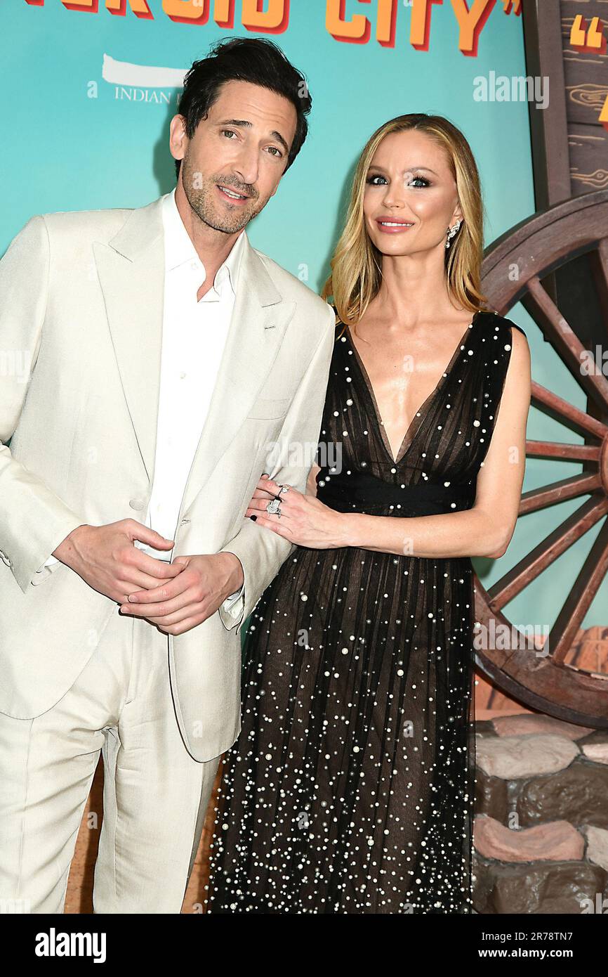 Adrien Brody and Georgina Chapman attend the New York Premiere of ...