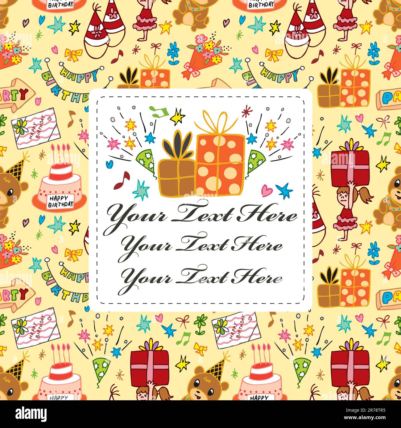 Fancy birthday party for kid Stock Vector Images - Alamy