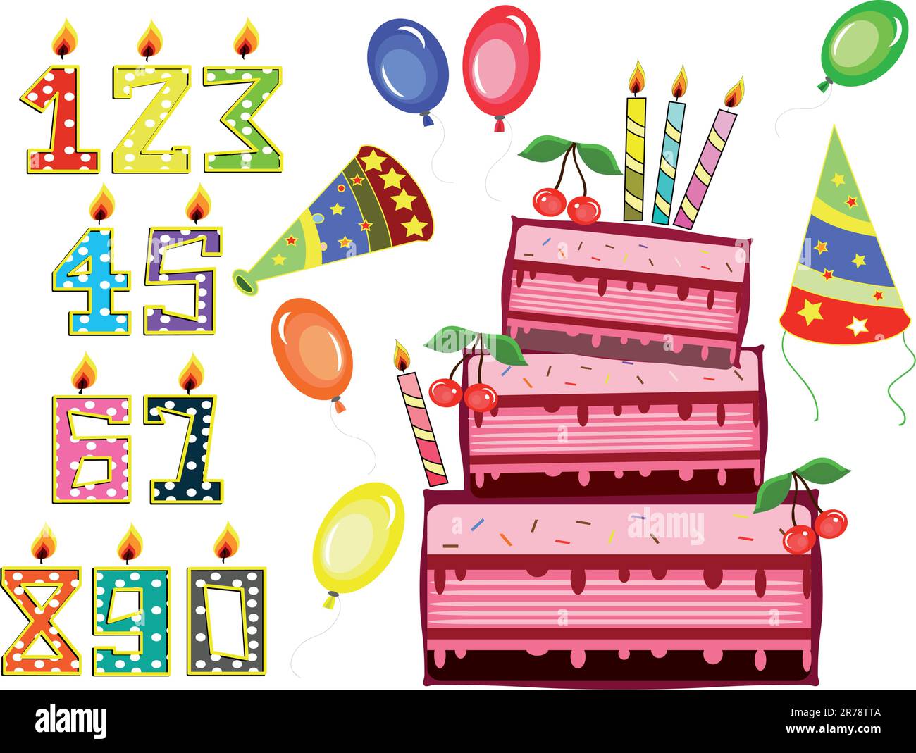 Custom birthday celebration Stock Vector Images - Alamy