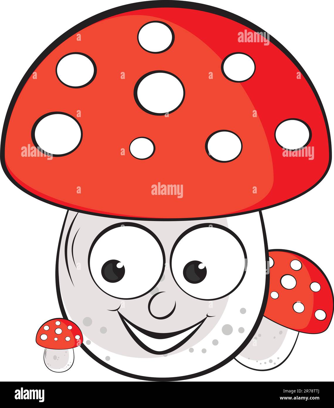 Acrylic illustration of Toadstool. Illustration on white background ...