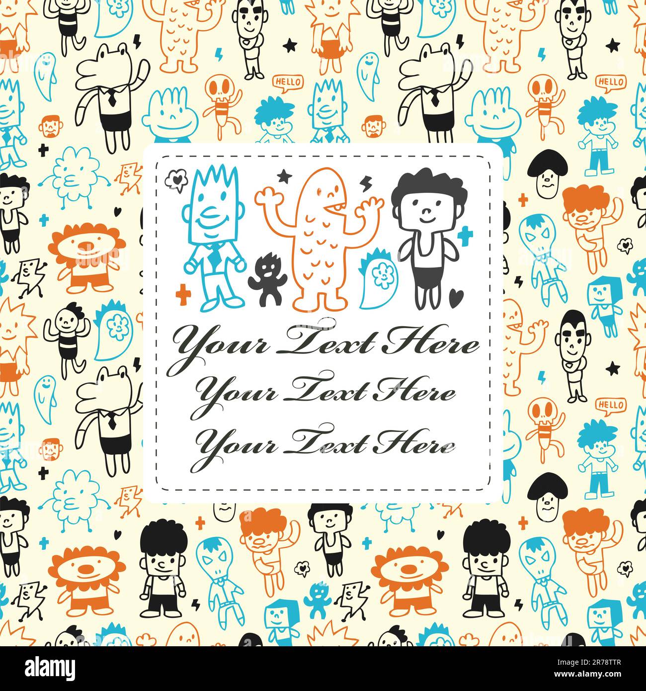 cartoon people card Stock Vector Image & Art - Alamy