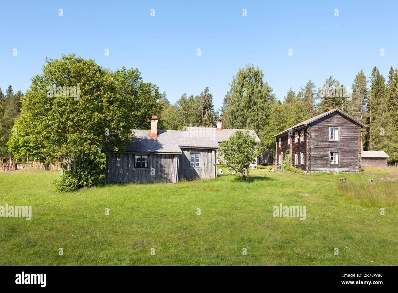 INDAL, SWEDEN ON JULY 25, 2015. View of a beautiful wooden, rustic ...