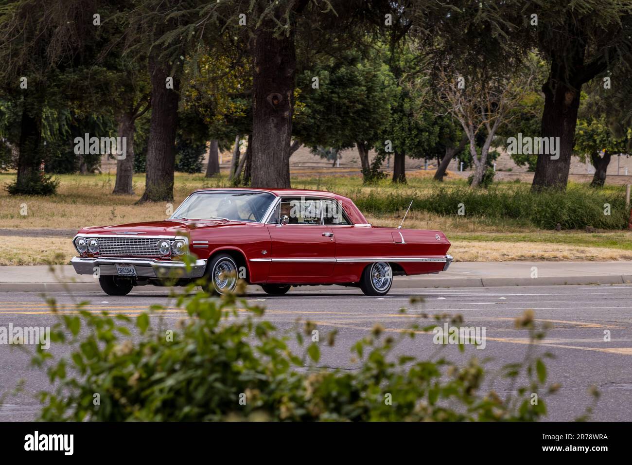 A 1963 Chevy Impala at the North Modesto Kiwanis American Graffiti Car ...