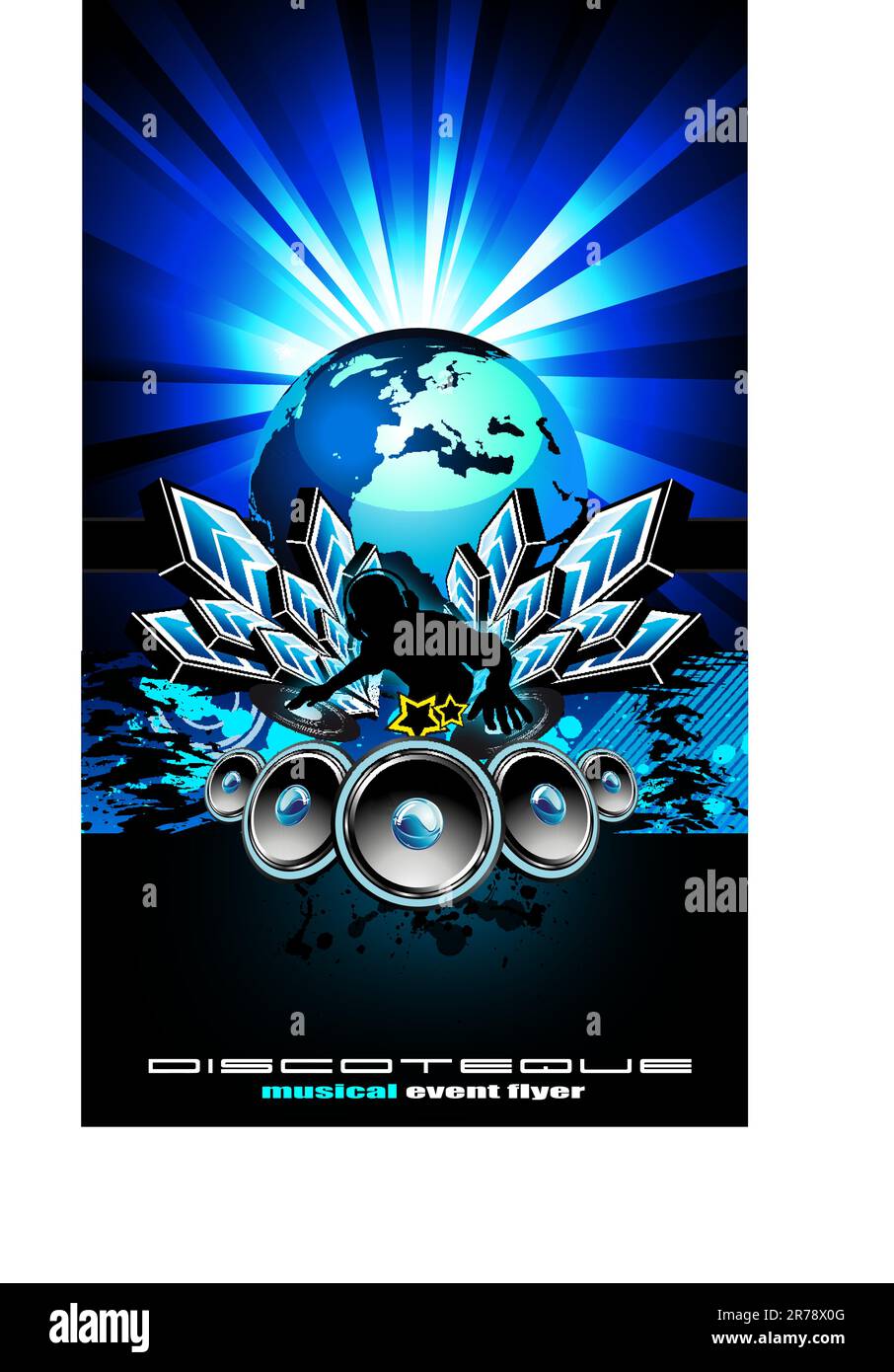 Colorful Flyer for International Disco Music Event Stock Vector Image ...