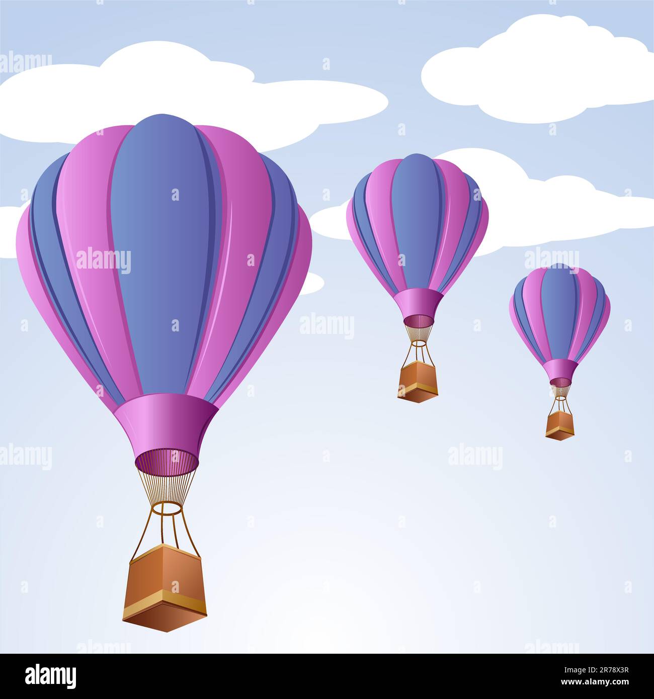illustration of parachute in sky on abstract background Stock Vector ...