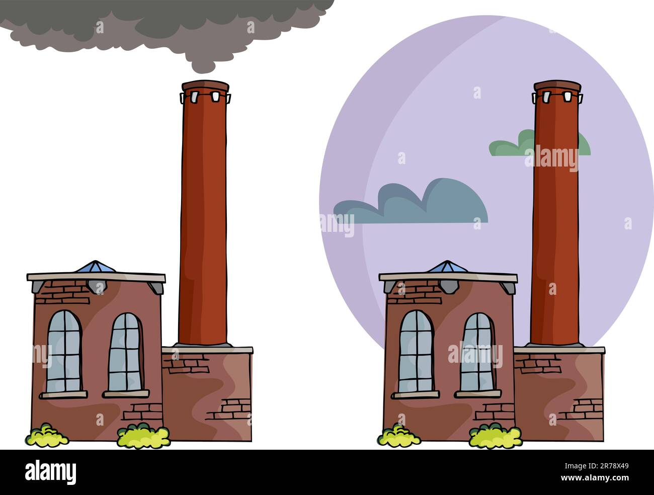 Tall smokestack Stock Vector Images - Alamy
