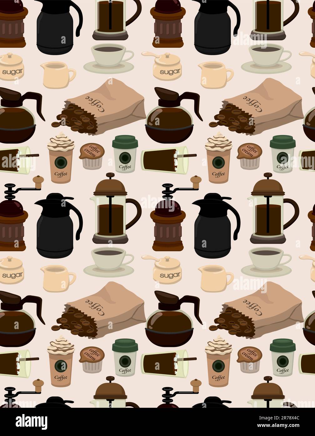 Beautiful colorful coffee cup Stock Vector Images - Alamy