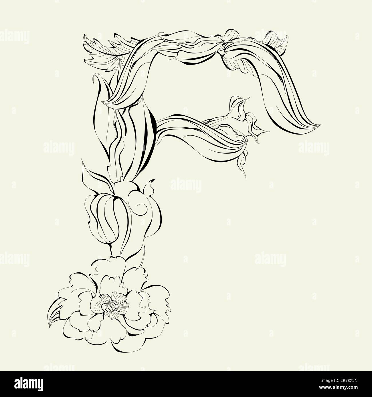 Decorative font, Letter F Stock Vector Image & Art - Alamy