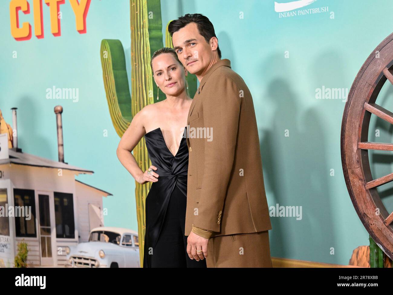 Aimee Mullins, left, and Rupert Friend attend the premiere of "Asteroid ...