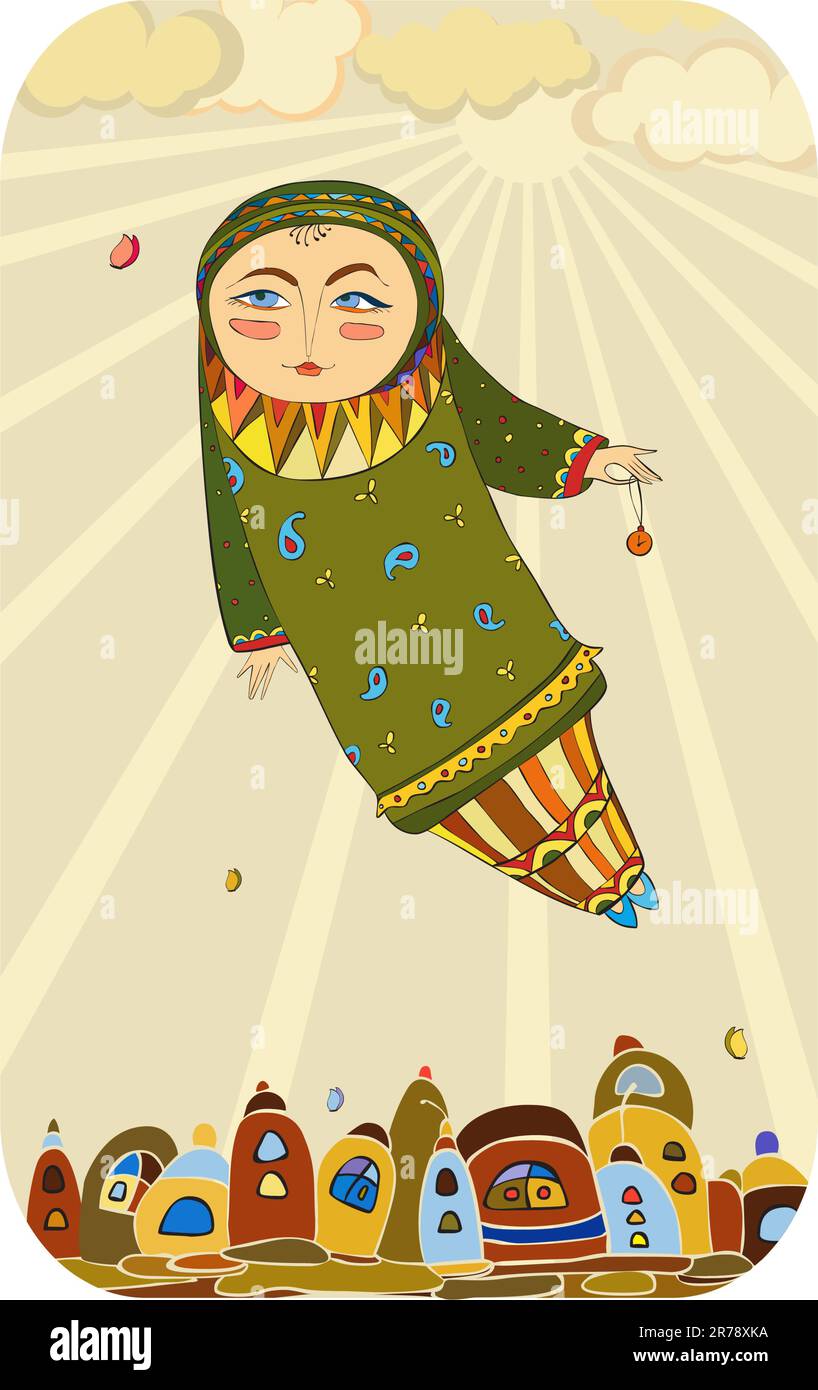 Beautiful girl in hand Stock Vector Images - Alamy