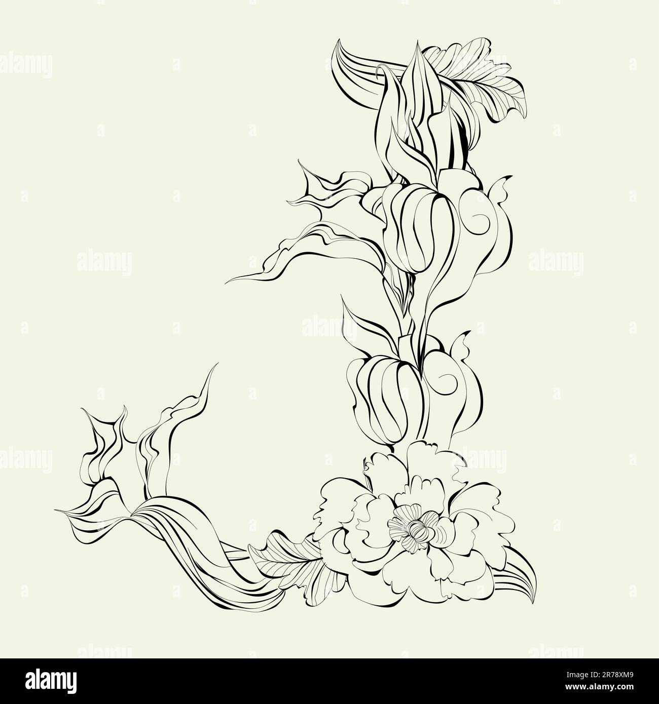 Decorative font, Letter J Stock Vector Image & Art - Alamy