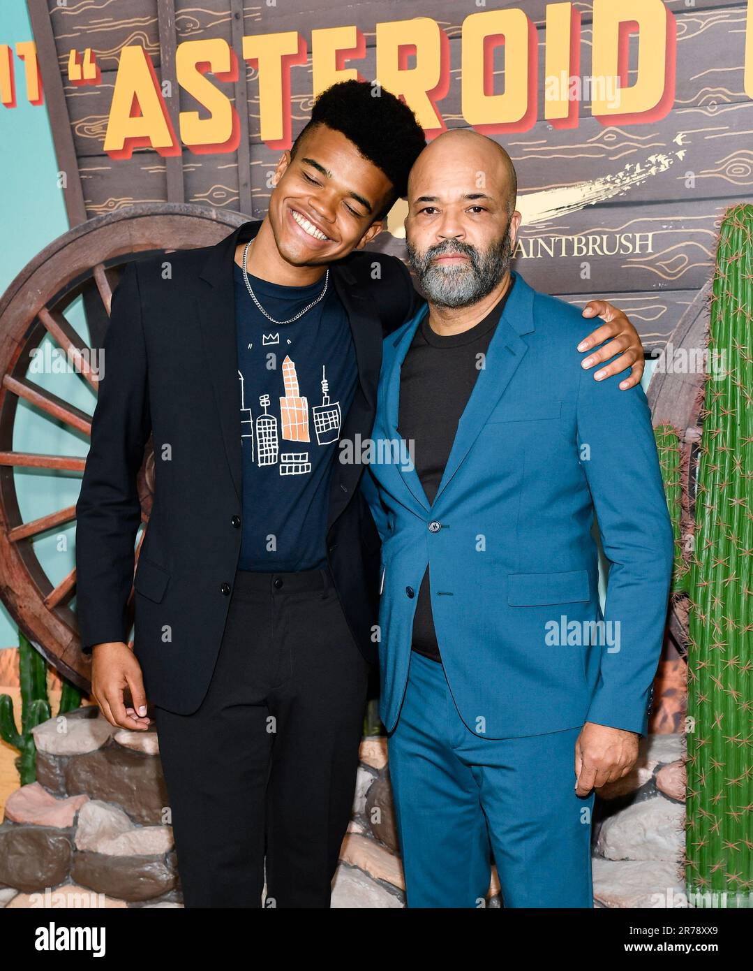 Jeffrey Wright, right, and son Elijah Wright attend the premiere of ...