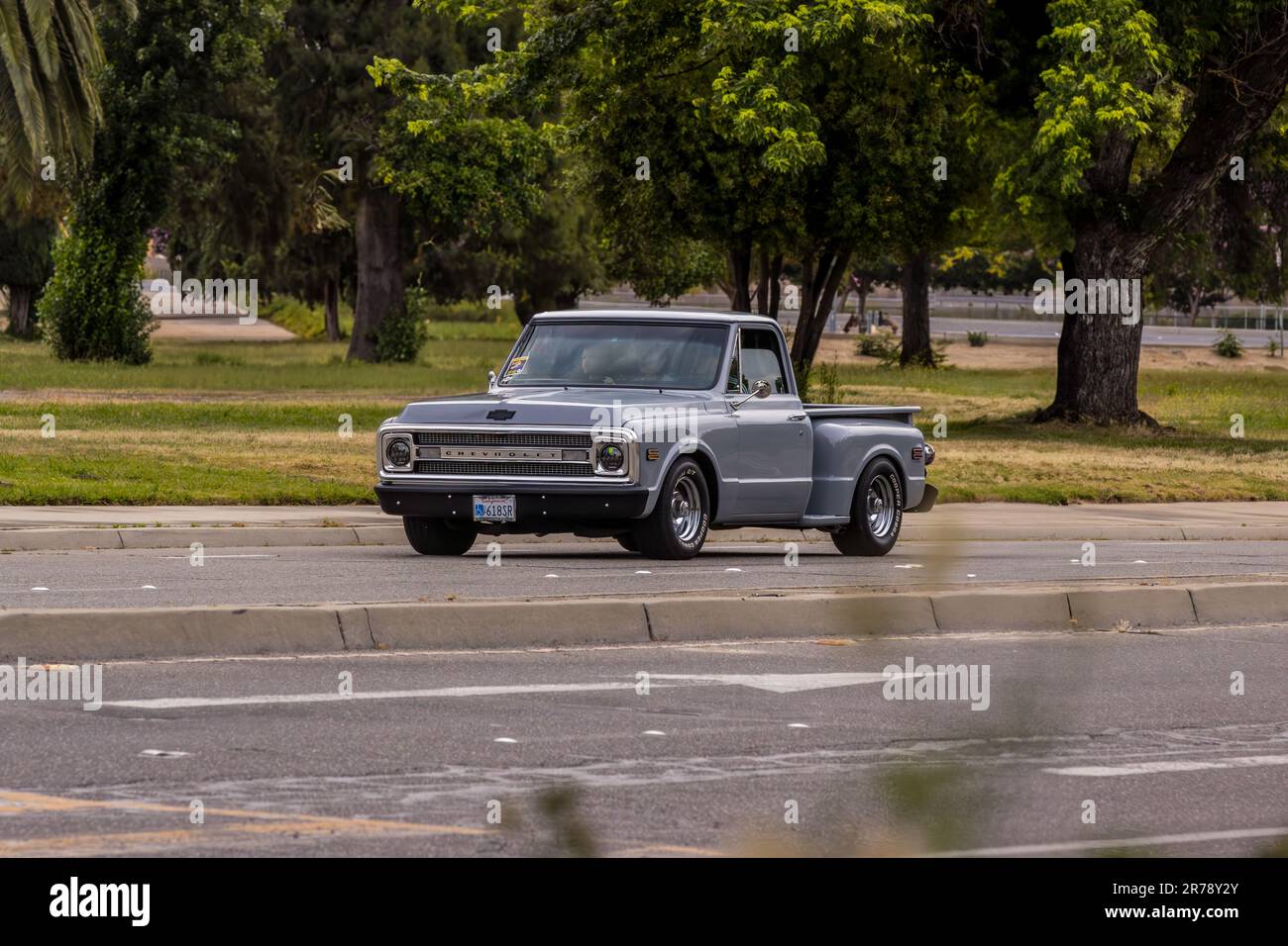 A 1969 Chevy Stepside truck at the North Modesto Kiwanis American ...