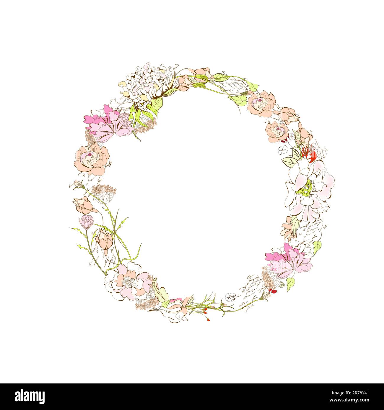 Spring floral font, Letter O Stock Vector Image & Art - Alamy