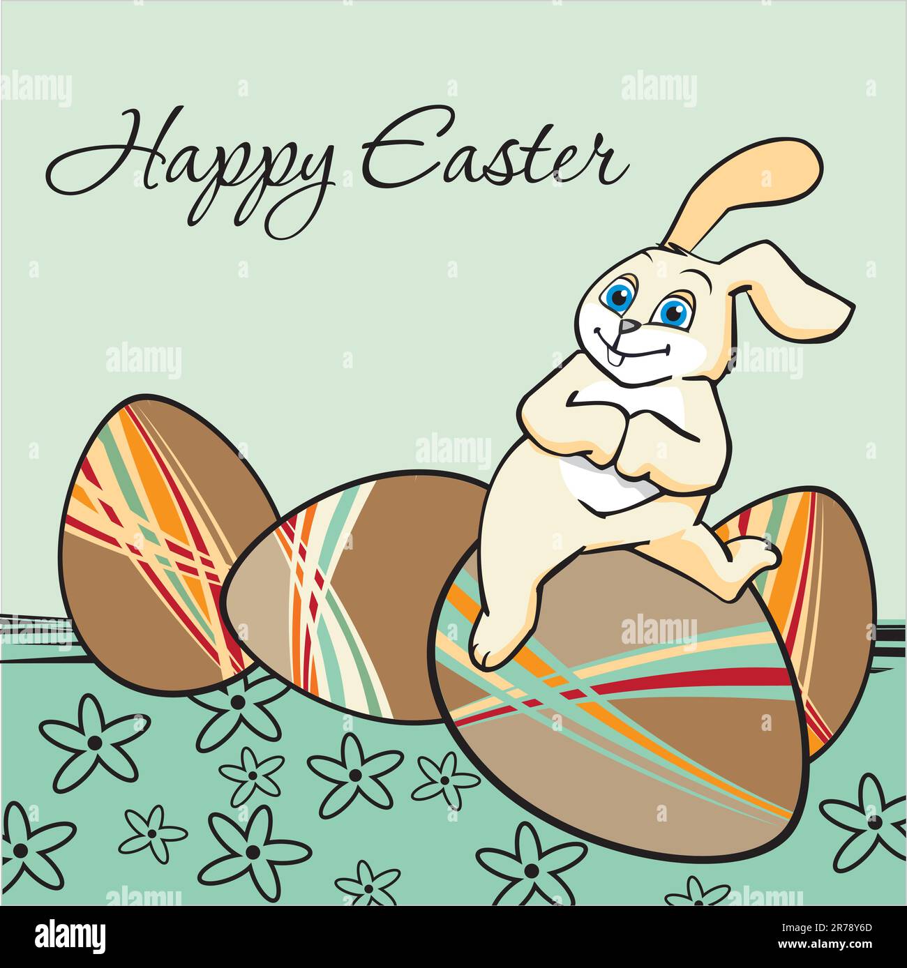 Vector illustration - Easter Eggs for Easter holiday celebration and a ...