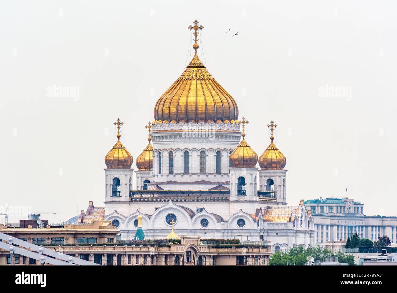 Cathedral of Christ the Saviour in Moscow, Russia. Summer Moscow Stock ...