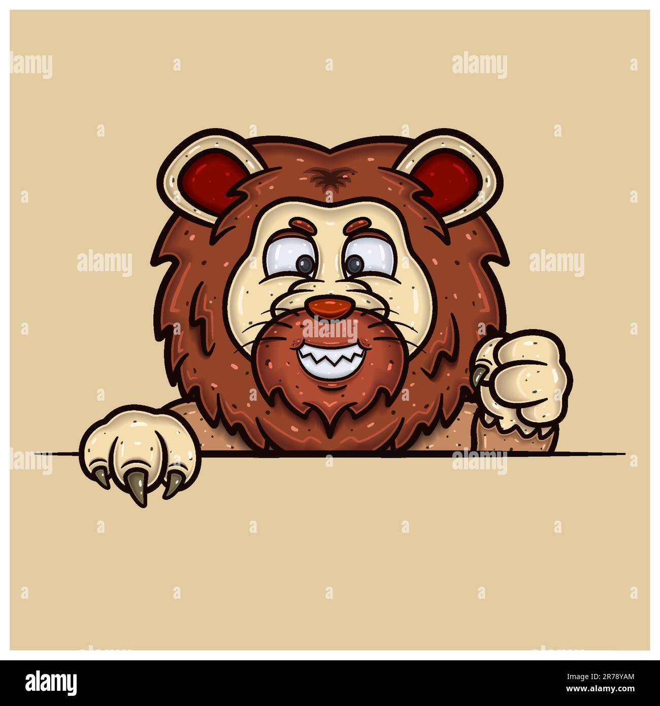 Evil lion Stock Vector Images - Alamy