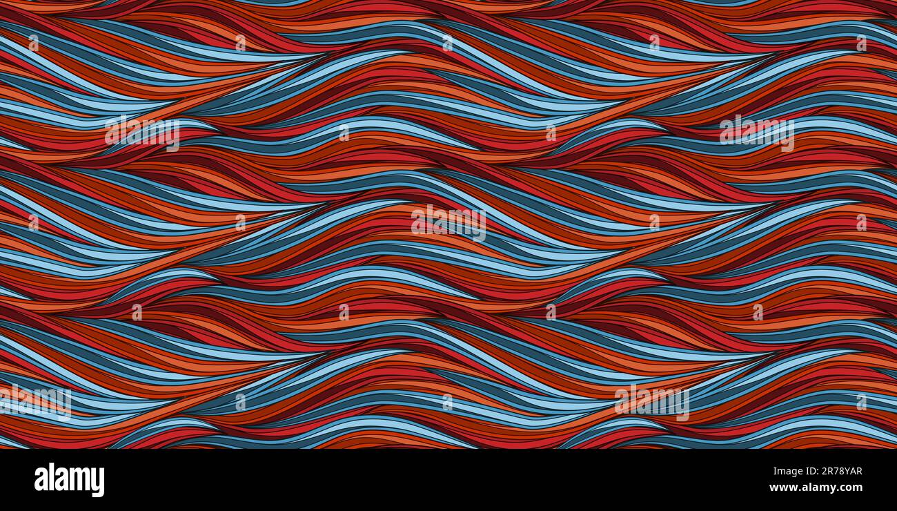 vector seamless bright waves, clipping masks Stock Vector Image & Art ...