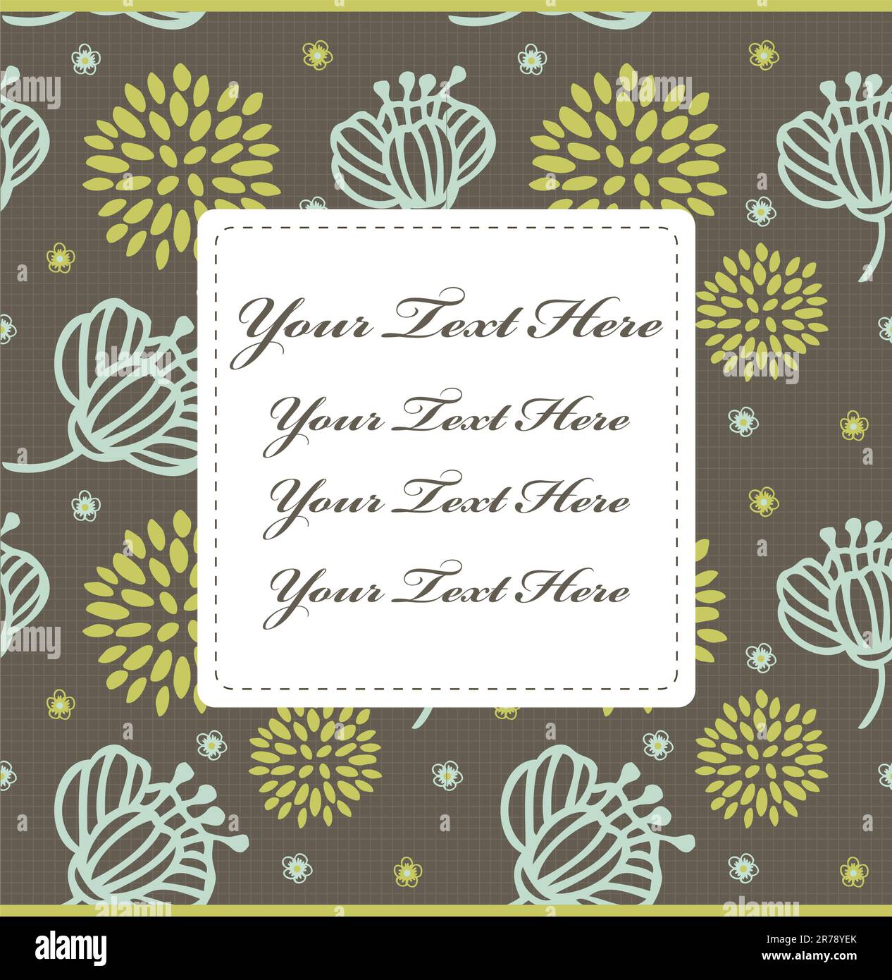 Nice flower card Stock Vector Images - Alamy