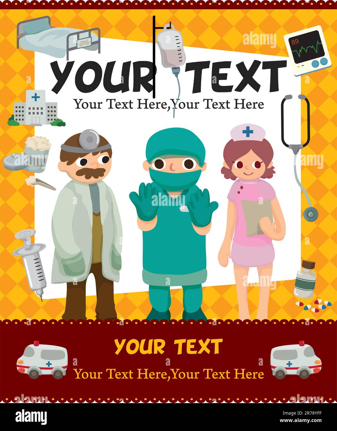 cartoon doctor card Stock Vector Image & Art - Alamy