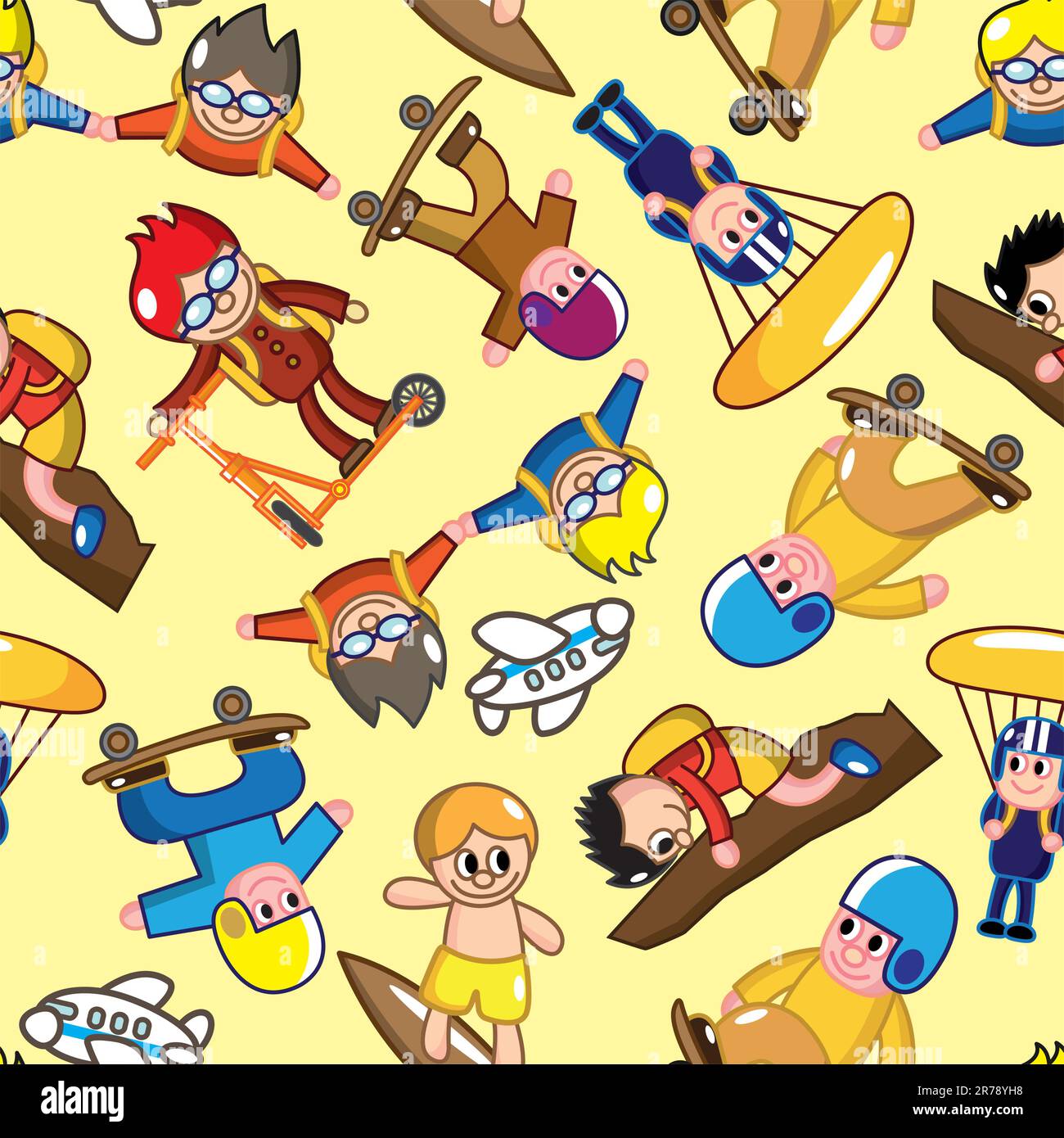 seamless extreme sport pattern Stock Vector Image & Art - Alamy