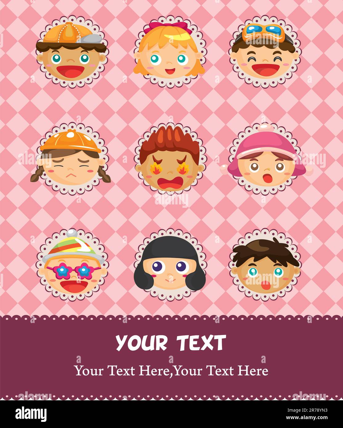 Girl child pretty Stock Vector Images - Alamy