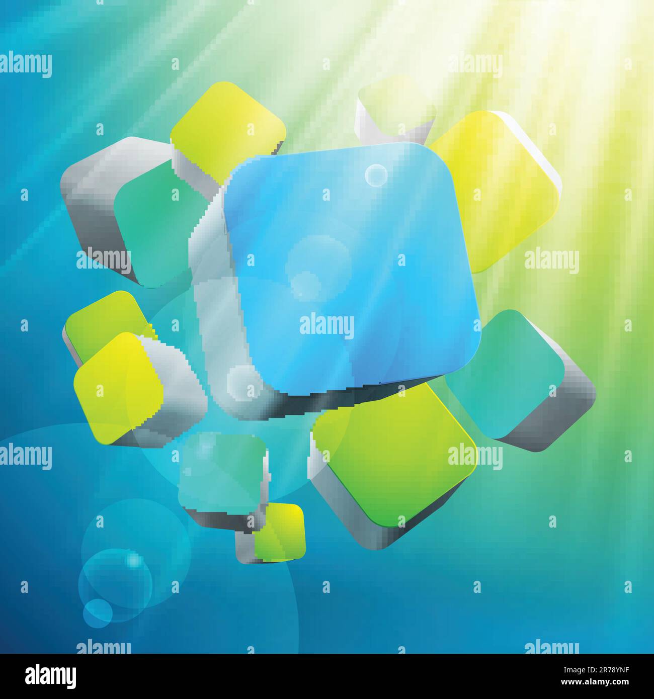 3d bright abstract background with cubes - vector illustration Stock Vector Image & Art - Alamy
