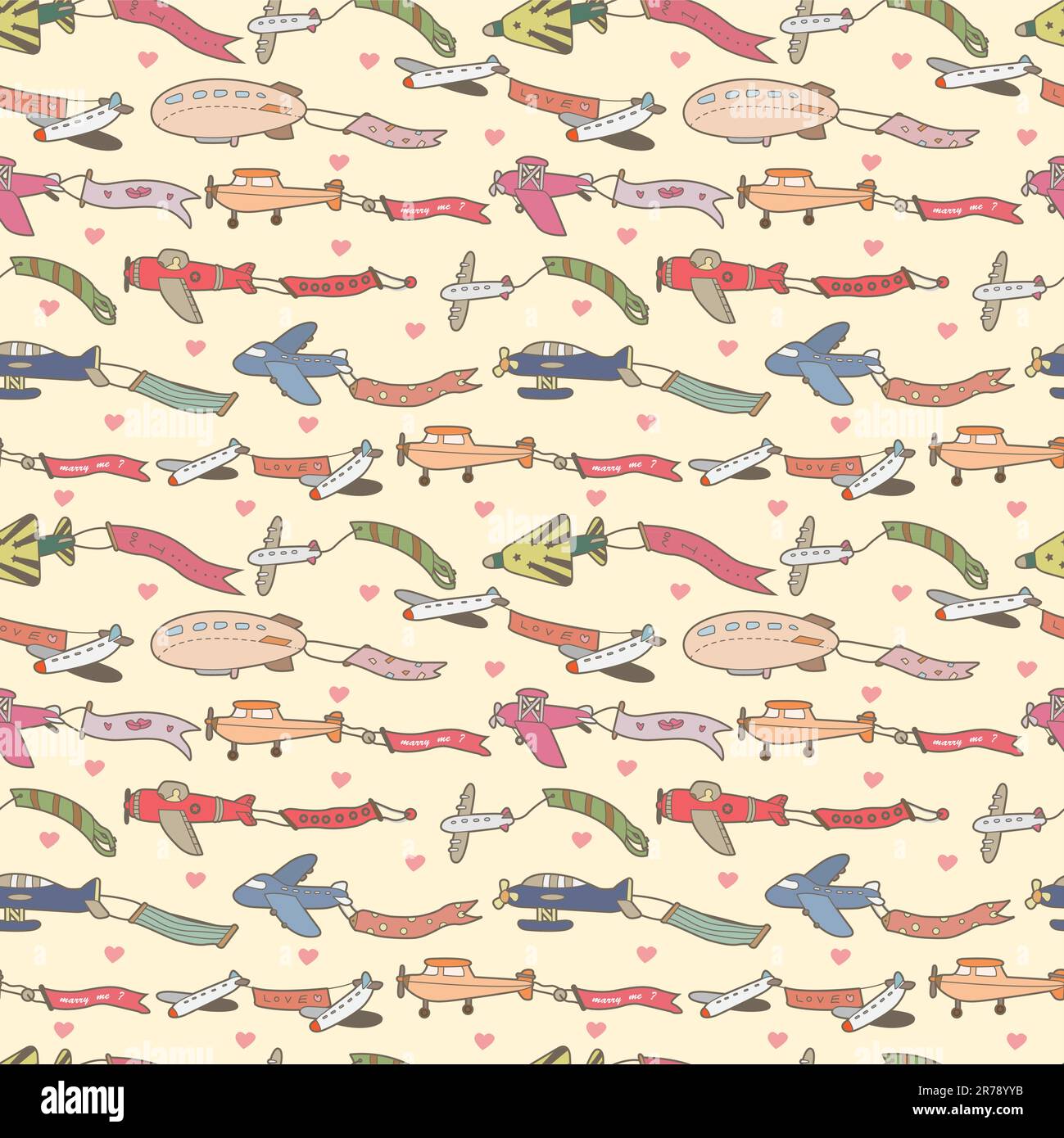 seamless airplane pattern Stock Vector Image & Art - Alamy