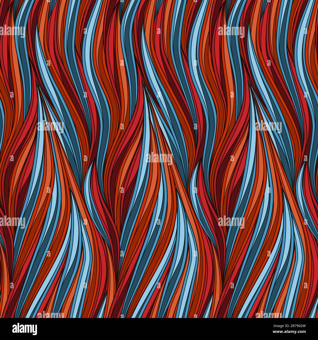 vector seamless bright waves, clipping masks Stock Vector Image & Art ...