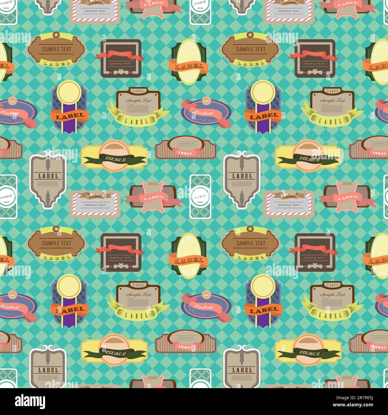 seamless label pattern Stock Vector Image & Art - Alamy