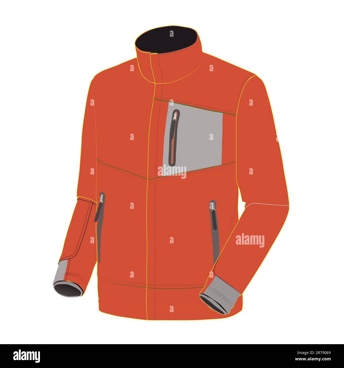 vector red hooded jacket Stock Vector Image & Art - Alamy