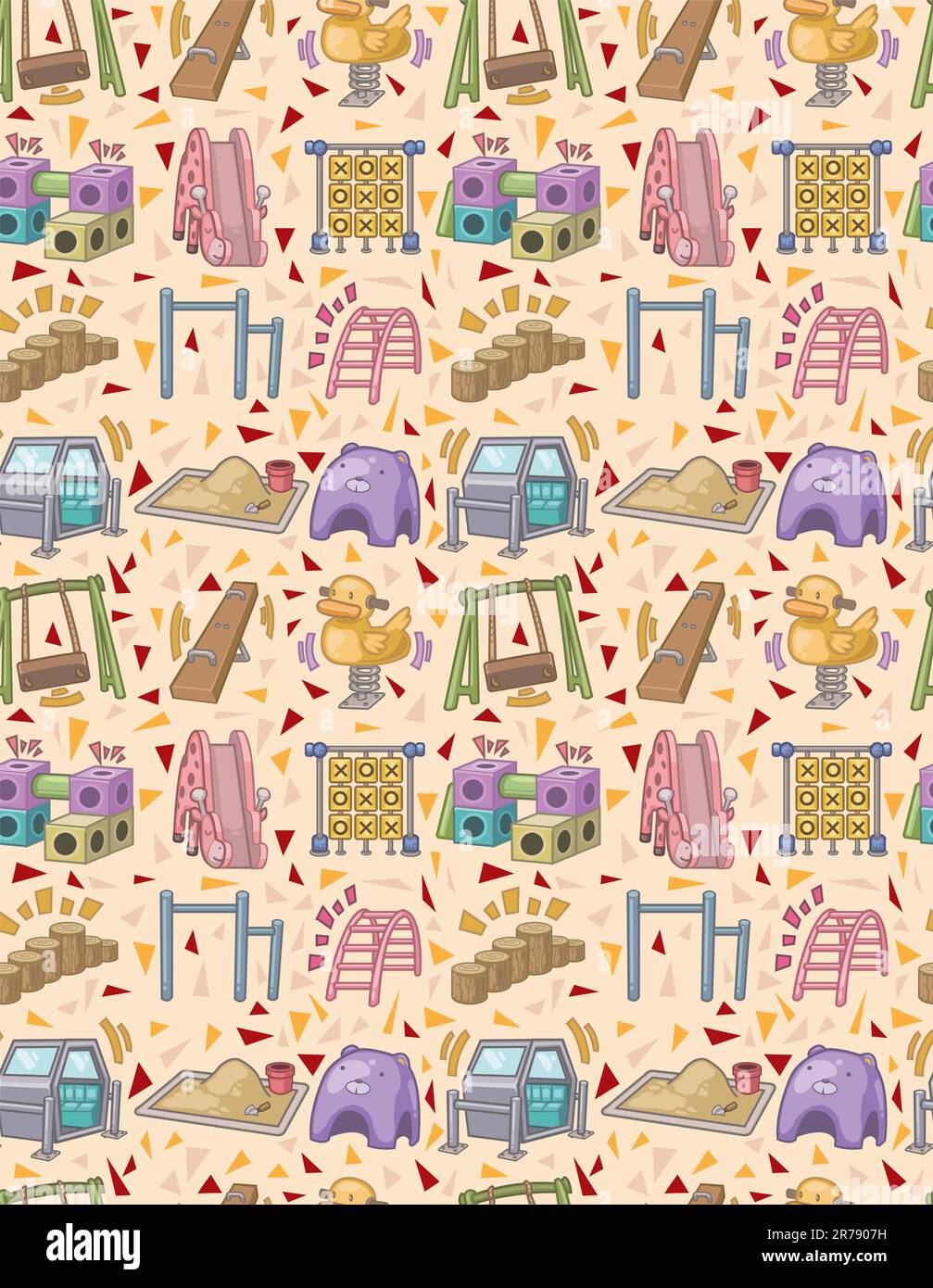 seamless playground pattern Stock Vector Image & Art - Alamy