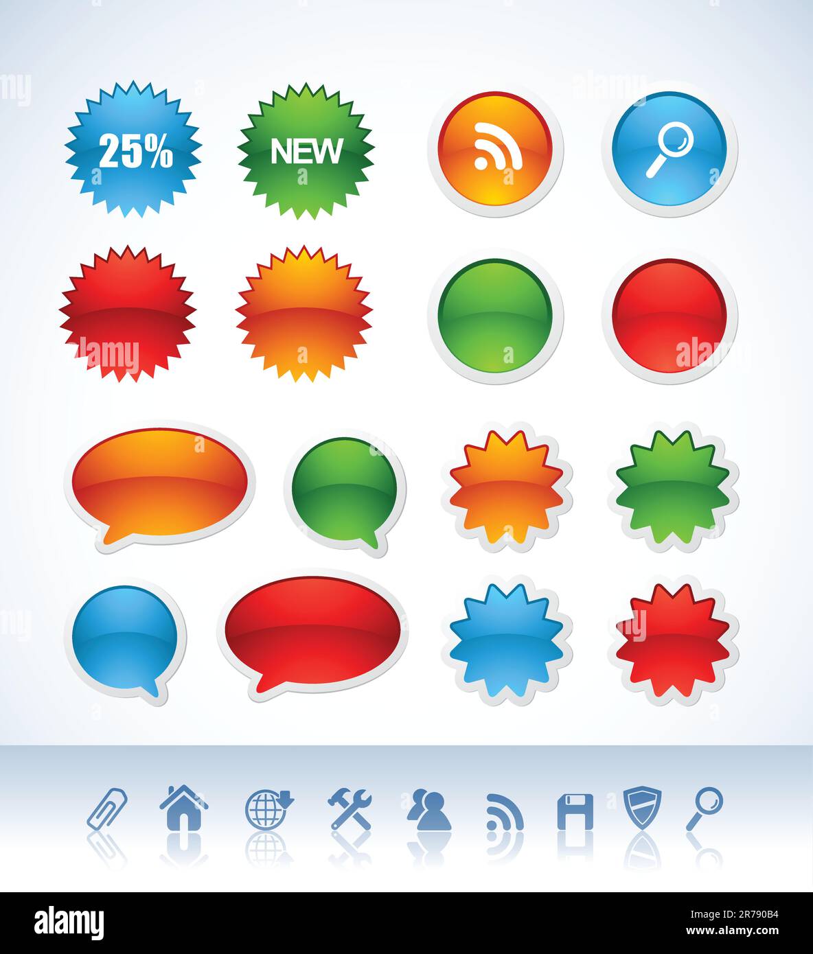 Colorful paper stickers hi-res stock photography and images - Alamy